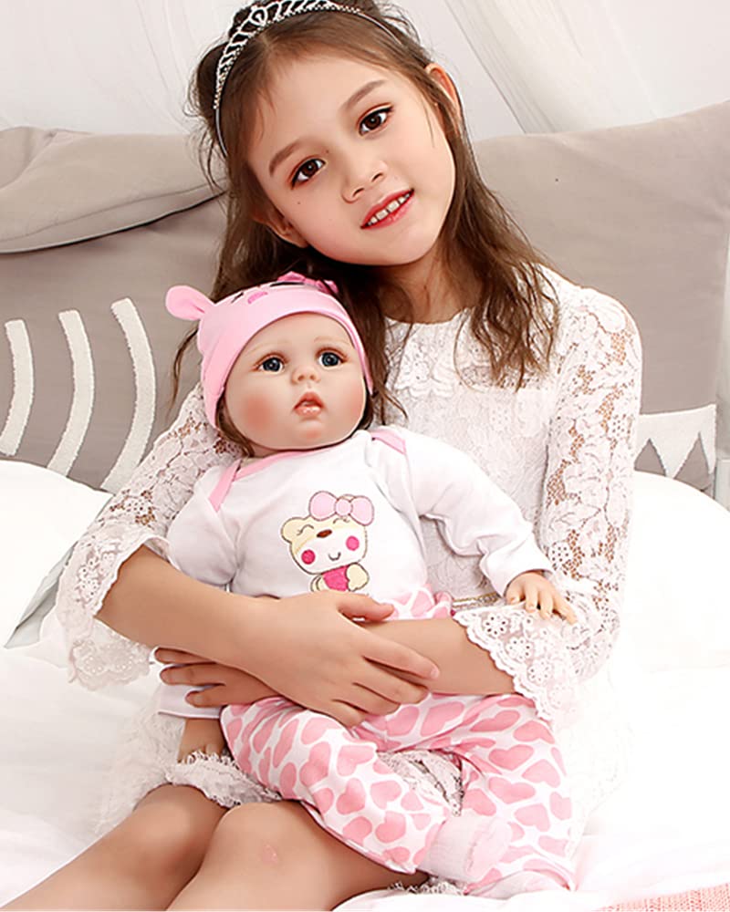 MAIHAO 22inch Lifelike Reborn Baby Dolls Girls Realistic Babies Cheap That Look Real Life Newborn Toddler for Kids Open Eyes