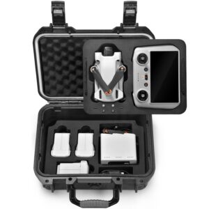 lekufee waterproof hard carrying case compatible with dji mini 3 pro (dji rc) and dji rc remote controller and dji mini 3 drone accessories (case only)