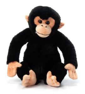 the petting zoo chimp stuffed animal plushie, gifts for kids, wild onez zoo animals, zoologee chimp plush toy 12 inches