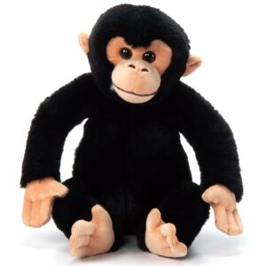 The Petting Zoo Chimp Stuffed Animal Plushie, Gifts for Kids, Wild Onez Zoo Animals, Zoologee Chimp Plush Toy 12 inches