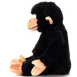 The Petting Zoo Chimp Stuffed Animal Plushie, Gifts for Kids, Wild Onez Zoo Animals, Zoologee Chimp Plush Toy 12 inches