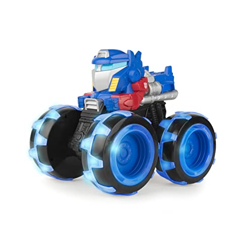 Transformers Optimus Prime Monster Treads – Monster Trucks with Light Up Wheels – Transformers Toy – Girls and Boys Ages 3 Years and Up