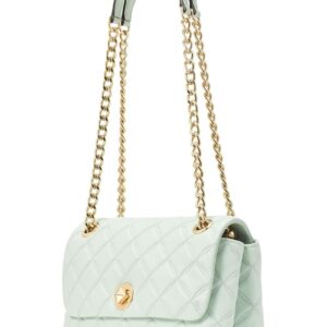 KATE SPADE NATALIA MEDIUM FLAP CROSSBODY SHOULDER CRYSTAL BLUE LEATHER BAG