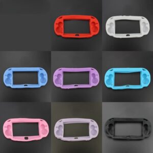 limentea silicone rubber cover case shell soft protector cover case skin for ps vita 1000 psv 1000 replacement (black)