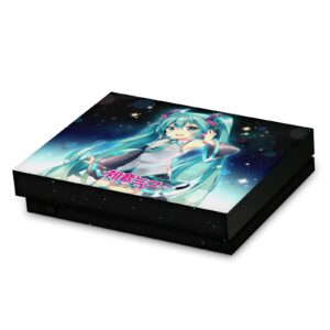 head case designs officially licensed hatsune miku night sky graphics vinyl sticker gaming skin decal cover compatible with xbox one x console