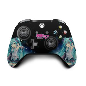 Head Case Designs Officially Licensed Hatsune Miku Night Sky Graphics Matte Vinyl Sticker Gaming Skin Decal Cover Compatible With Xbox One S Console and Controller Bundle