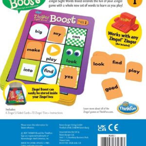 Think Fun Zingo! Sight Words Boost - Engaging Brain Game | Expansive Vocabulary Builder | Stimulates Memory & Concentration | for Kids Aged 4 and Up | Expansion Pack (76472)