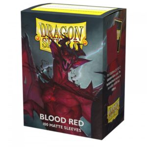 arcane tinmen dragon shield sleeves – matte: blood red 100ct - mtg card sleeves are smooth & tough - compatible with pokemon & magic the gathering card sleeves (at-11050)