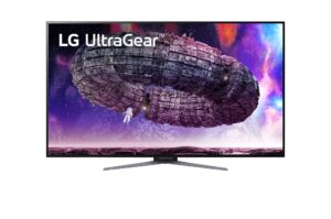 lg 48gq900-b 48” ultragear uhd oled gaming monitor with anti-glare, 1.5m : 1 contrast ratio & dci-p3 99% (typ.) with hdr 10, .1ms (gtg) 120hz refresh rate, hdmi 2.1,black