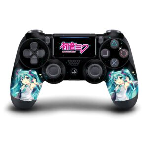 head case designs officially licensed hatsune miku night sky graphics vinyl sticker gaming skin decal cover compatible with sony playstation 4 ps4 dualshock 4 controller