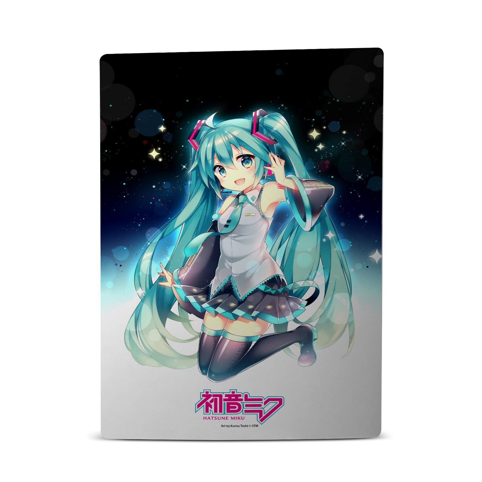 Head Case Designs Officially Licensed Hatsune Miku Night Sky Graphics Vinyl Faceplate Sticker Gaming Skin Decal Cover Compatible With Sony PlayStation 5 PS5 Disc Edition Console & DualSense Controller