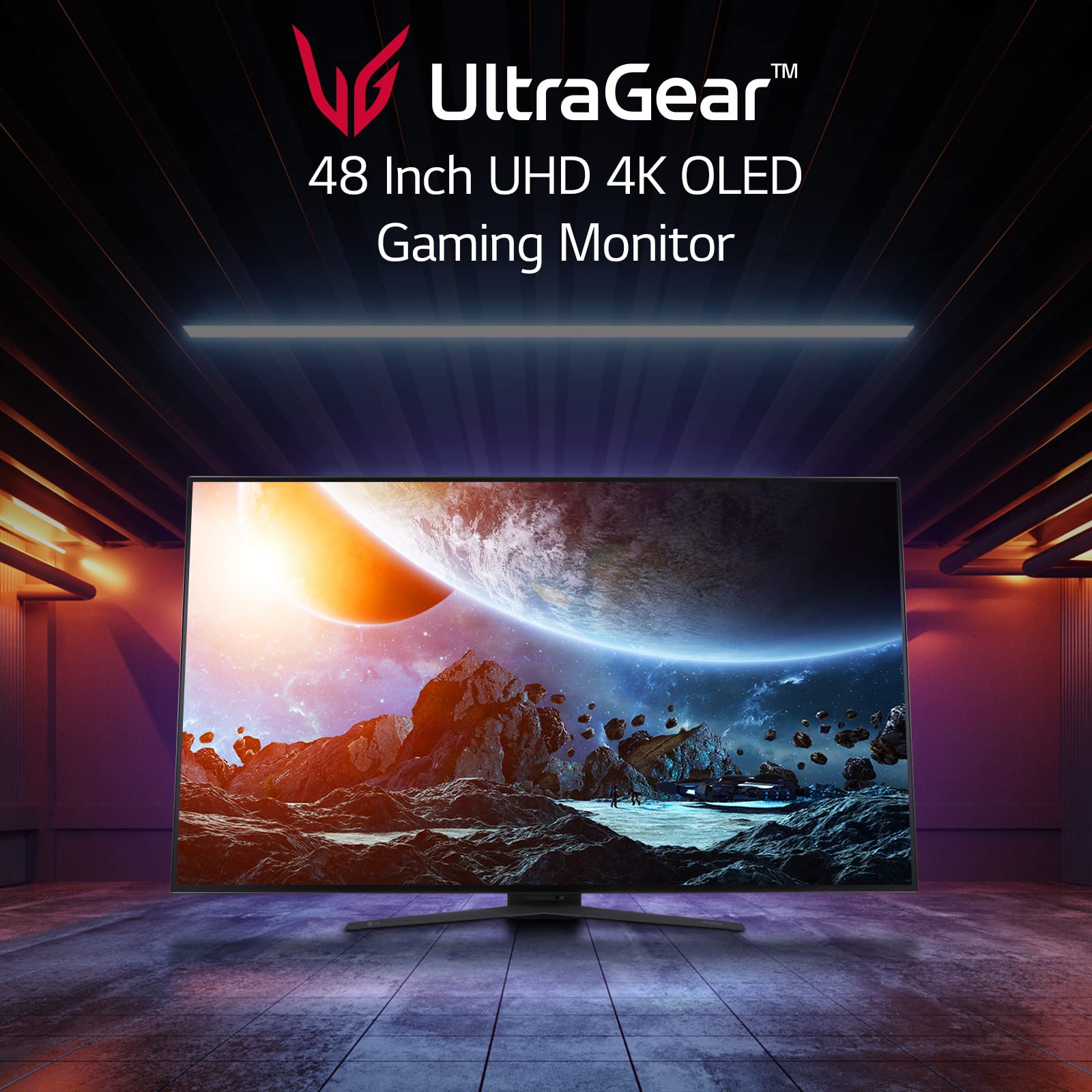 LG 48GQ900-B 48” Ultragear UHD OLED Gaming Monitor with Anti-Glare, 1.5M : 1 Contrast Ratio & DCI-P3 99% (Typ.) with HDR 10, .1ms (GtG) 120Hz Refresh Rate, HDMI 2.1,Black