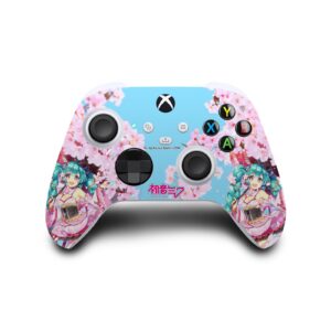 Head Case Designs Officially Licensed Hatsune Miku Sakura Graphics Matte Vinyl Sticker Gaming Skin Decal Cover Compatible With Xbox Series S Console and Controller Bundle