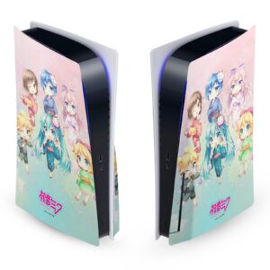 head case designs officially licensed hatsune miku characters graphics vinyl faceplate sticker gaming skin decal cover compatible with sony playstation 5 ps5 disc edition console