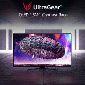 LG 48GQ900-B 48” Ultragear UHD OLED Gaming Monitor with Anti-Glare, 1.5M : 1 Contrast Ratio & DCI-P3 99% (Typ.) with HDR 10, .1ms (GtG) 120Hz Refresh Rate, HDMI 2.1,Black