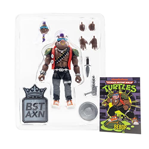 The Loyal Subjects BST AXN Teenage Mutant Ninja Turtles Bebop 80's 5" Action Figure with Accessories