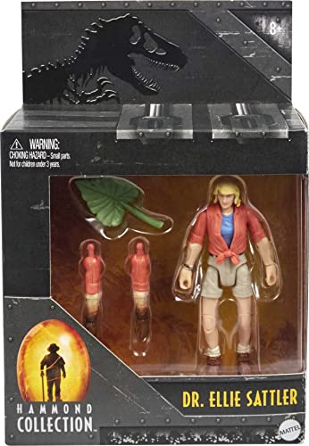 Mattel Jurassic World Hammond Collection Dr Ellie Sattler, Jurassic Park Character Premium Authentic Figure, 3.75 Inch Scale 16 Articulations, 8 Years & Up