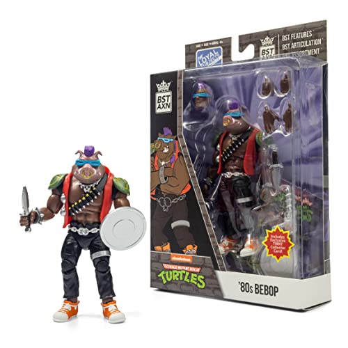 The Loyal Subjects BST AXN Teenage Mutant Ninja Turtles Bebop 80's 5" Action Figure with Accessories