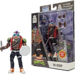 The Loyal Subjects BST AXN Teenage Mutant Ninja Turtles Bebop 80's 5" Action Figure with Accessories