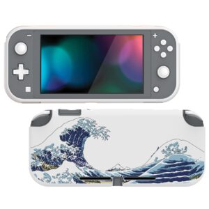 playvital the great wave custom protective case for nintendo switch lite, soft tpu slim case cover for nintendo switch lite