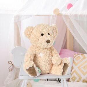 Muiteiur Get Well Soon Teddy Bear Stuffed Animal Get Well Soon Gifts for Kids Adult After Surgery Broken Leg Teddy Bear Feel Better Bear,Brown