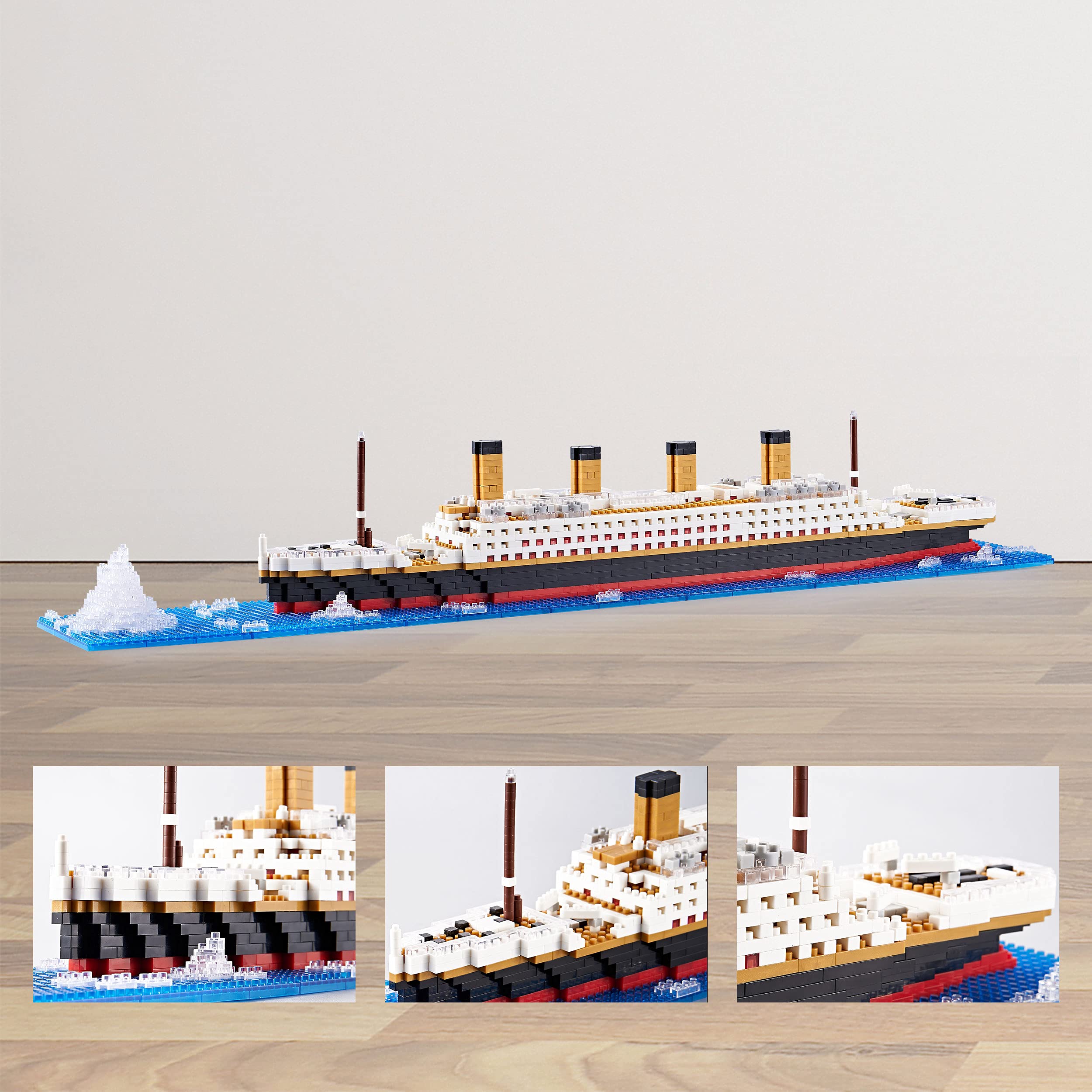 JXRLMB Titanic Micro Mini Building Blocks Set for Adults Cruise Ship DIY Architecture Sets Educational Toy for Kids 1872 Pieces