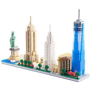 jxrlmb new york skyline micro building blocks set city architecture model kit skylines collection set for adults and kids 3452 pieces bricks