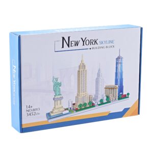 JXRLMB New York Skyline Micro Building Blocks Set City Architecture Model Kit Skylines Collection Set for Adults and Kids 3452 Pieces Bricks