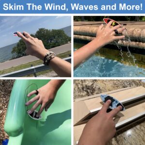 Shaka Minis Finger Skimboard | Finger Surfboard - Skim and Surf The Wind, Waves and Almost Anywhere (Scorched)