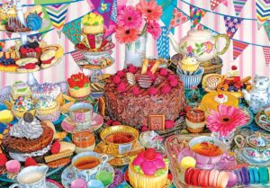 roseart - kodak premium - tea party tent - 1500 piece jigsaw puzzle for adults