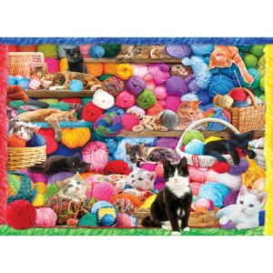 roseart - kodak premium - cats and yarn - 1500 piece jigsaw puzzle for adults