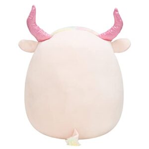 Squishmallows Official Kellytoy Plush Farm Squad Squishy Soft Plush Toy Animals (Rondah Longhorn Cow, 14 Inch)