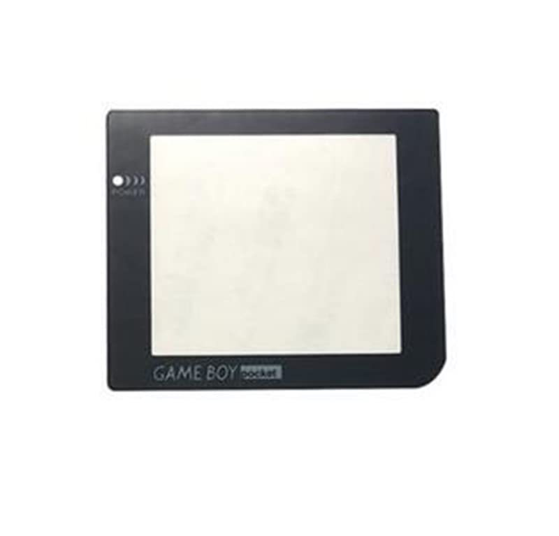 Glass Screen Lens Mirror for Gameboy Pocket GBP LCD Screen Lens Cover With Double-sided Tape Replacement (Black)