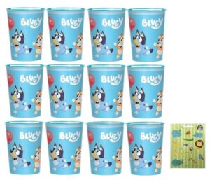 amscan bluey birthday baby party supplies bundle pack includes 12 plastic reusable cups