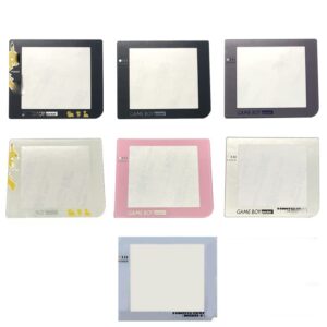 glass screen lens mirror for gameboy pocket gbp lcd screen lens cover with double-sided tape replacement (black)