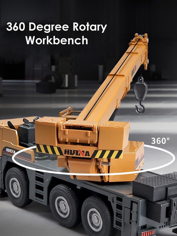 Gemini&Genius 1/50 Scale Autocrane Toys, Crane Truck Construction Vehicle, Alloy Boom Truck Engineering Car Models, Great Gifts, Collections, Cake Toppers, Room Decoration for Kids