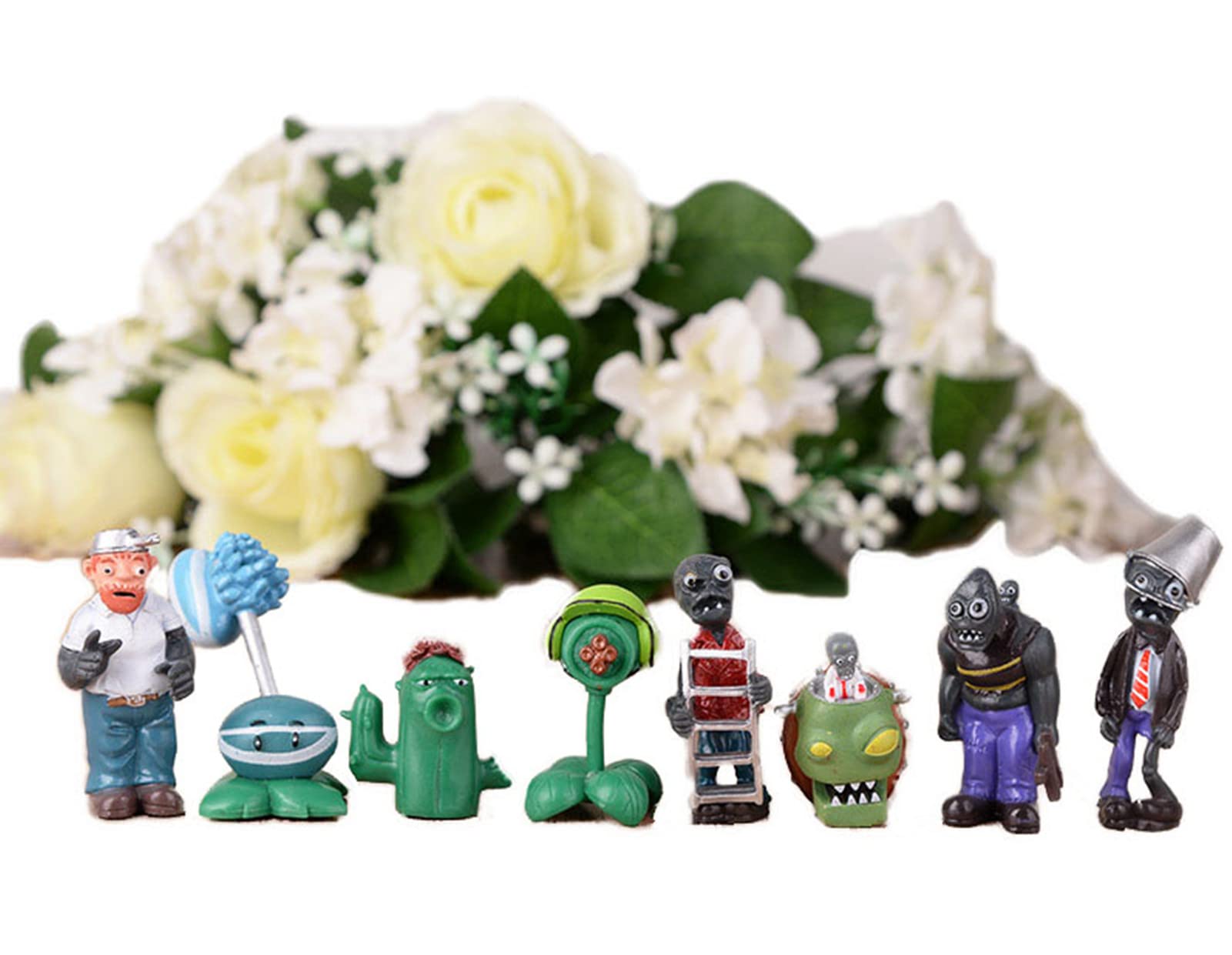 JHESAO 16 PCS Plants PVZ Toys Set Zombies Figurines Series PVZ Plush PVC Toys New, Great Gifts for Kids and Fans, Birthday and Party