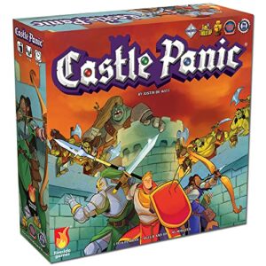 castle panic 2nd edition | cooperative board game for adults and family | ages 8+ | for 1 to 6 players | average playtime 45 minutes | made by fireside games