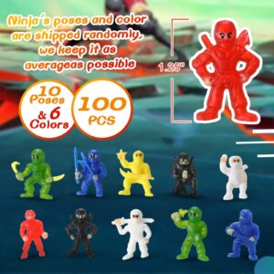 Chivao Mini Ninja Figurines Party Favors Toys Assorted Action Warrior Figures Playset Ninja Party Supplies Cake Topper for Ninja Birthday(200 Pack)