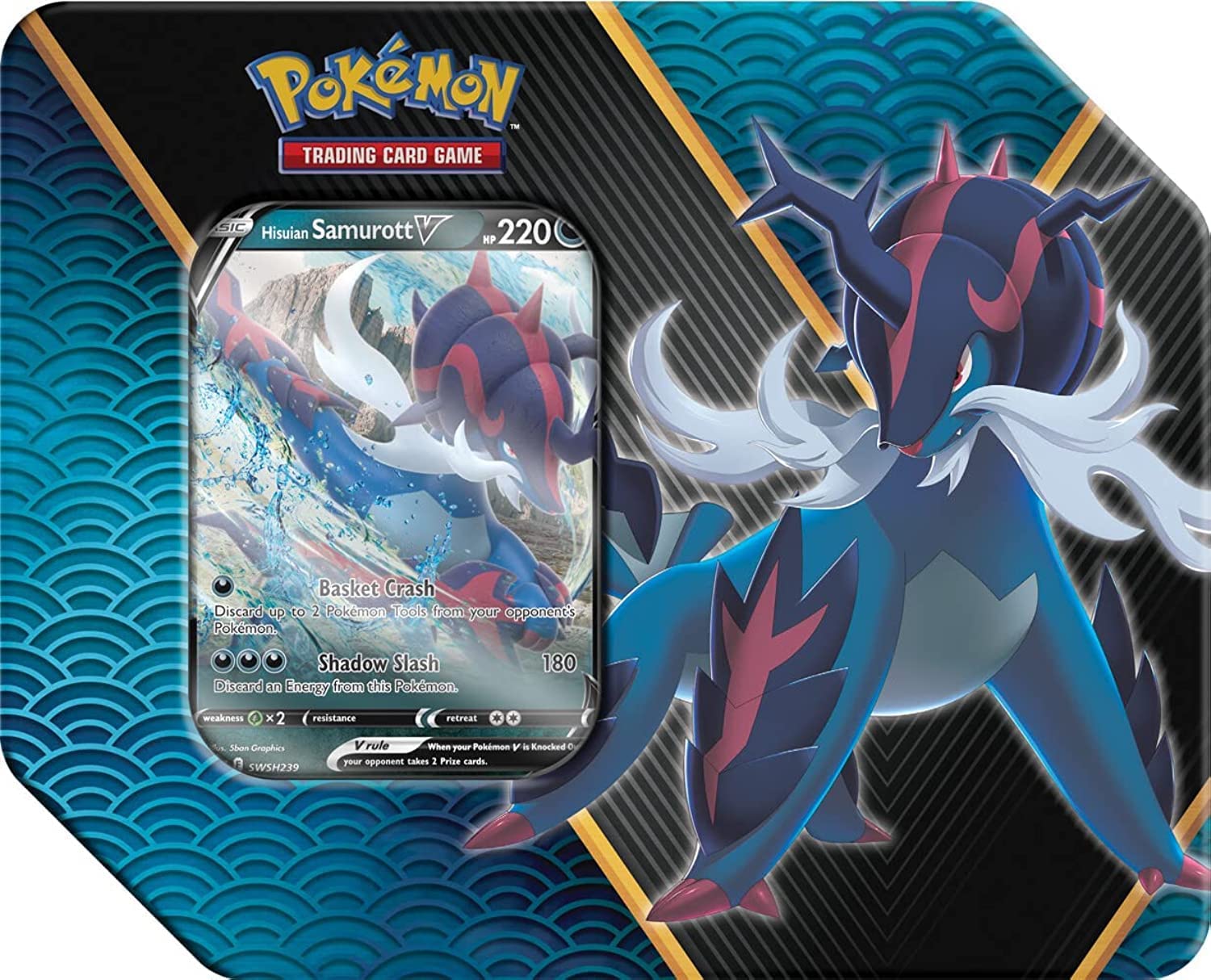 Pokemon Cards: Divergent Power Hisuian Samurott V Tin