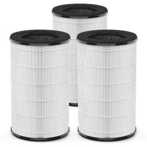 ap-t45 ap-t40fl replacement filter compatible with homedics air purifier filter replacement 1461901 for homedics total clean 5 in 1 air purifier ap-t40 ap-t45wt ap-t40wt ap-t45-bk ap-t45-wt, 3-pack