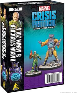 marvel: crisis protocol baron strucker & arnim zola character pack - unleash the forces of evil! tabletop superhero game, ages 14+, 2 players, 90 minute playtime, made by atomic mass games