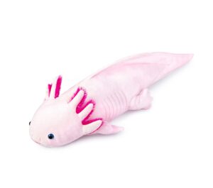 zhongxin made axolotl plush - light pink axolotl stuffed animal, realistic 20" cute ambystoma creepy amphibians plush toys, unique plush gift collection for kids