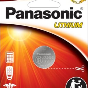 Panasonic CR2032 3.0 Volt Long Lasting Lithium Coin Cell Batteries in Child Resistant, Standards Based Packaging, 1-Battery Pack