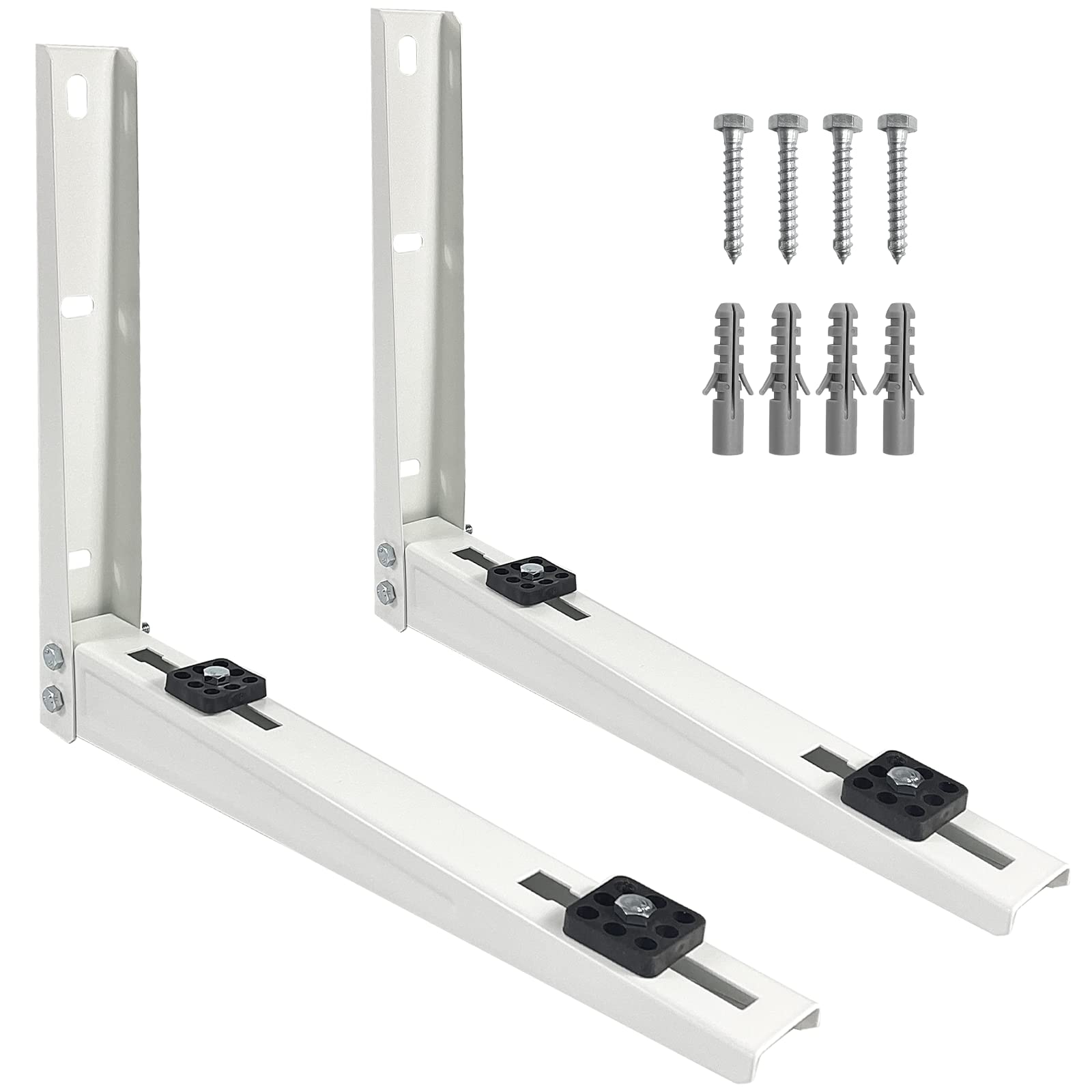 Air Conditioner Support Brackets, Mini Split Wall mounting Window AC Bracket Stand for Outdoor AC Unit 7000-15000 BTU Weather Proof Shelf to Protect from Dirt and Vandalism(2 Pcs, 17.3" x 14.5")