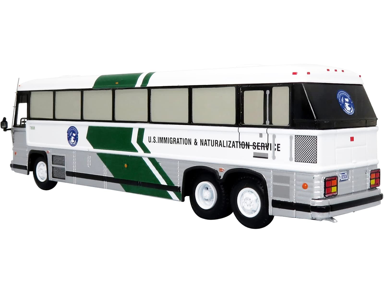 Iconic Replicas MCI MC-12 Coach Classic Bus U.S. Immigration & Naturalization Service Vintage Bus & Motorcoach Collection 1/87 Diecast Model 87-0343