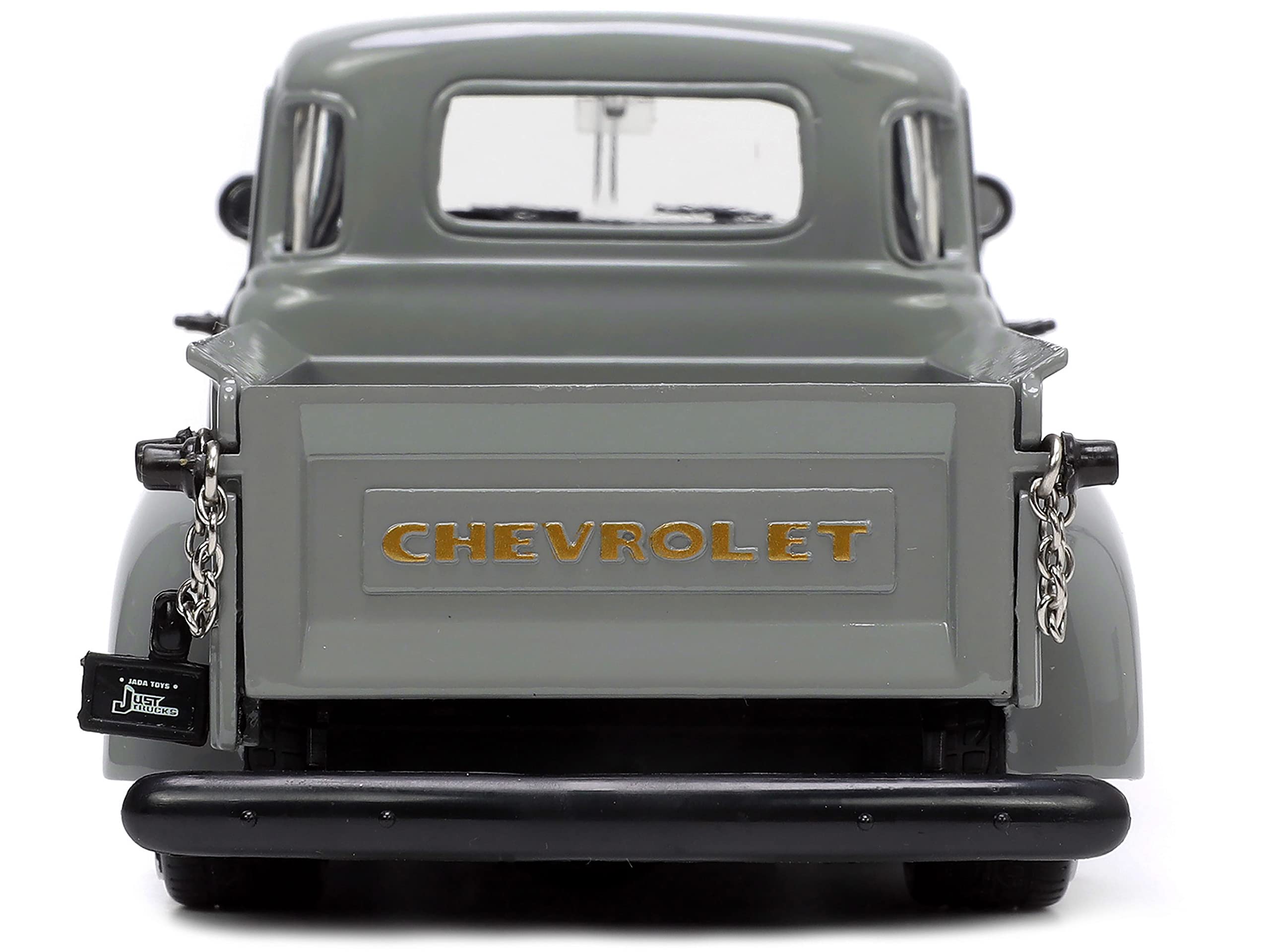 Jada Toys Just Trucks 1:24 1953 Chevy Pickup Die-cast Car Gray with Tire Rack, Toys for Kids and Adults