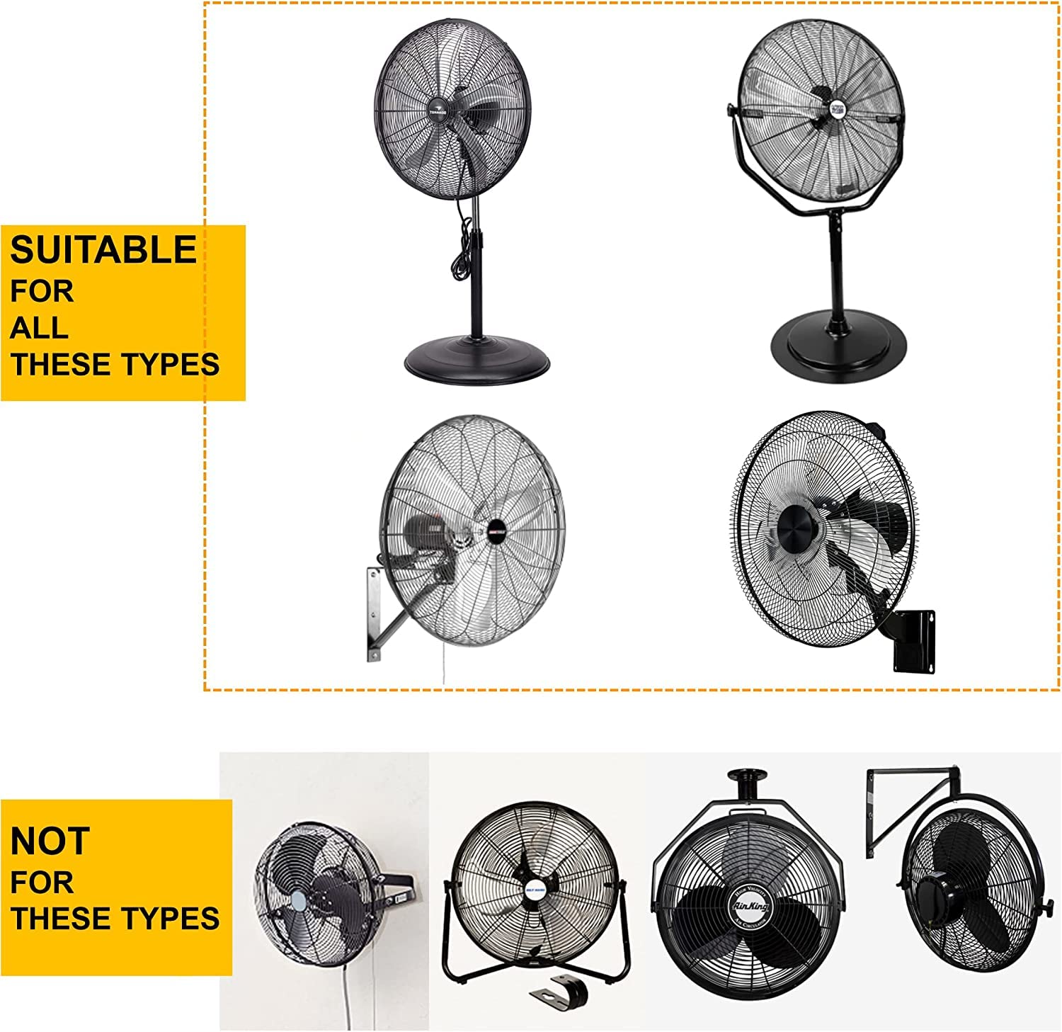 Fan Cover - Outdoor Waterproof Fan Covers - Outside Large Stand up Pedestal and Wall Mount Industrial Fan Cover in Heavy Duty Material Fit 18" Fan