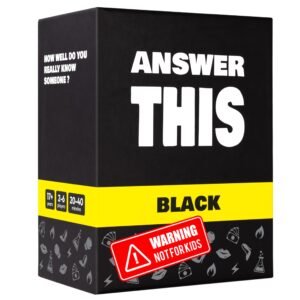 answer this - how well do you know your close friends? - hilarious party card game for adults - cool conversation cards for a game night