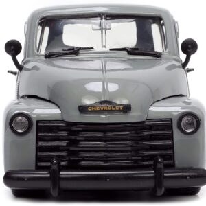 Jada Toys Just Trucks 1:24 1953 Chevy Pickup Die-cast Car Gray with Tire Rack, Toys for Kids and Adults